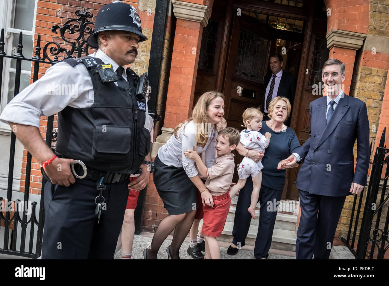 Jacob rees mogg outside his westminster home hi-res stock photography ...