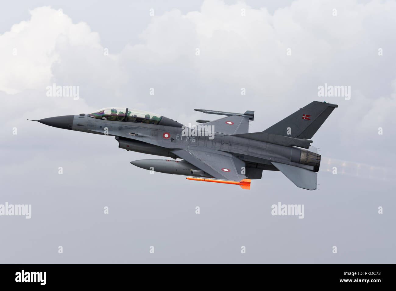 A two seat Lockheed Martin F-16 Fighter Jet from the Danish Air Force ...