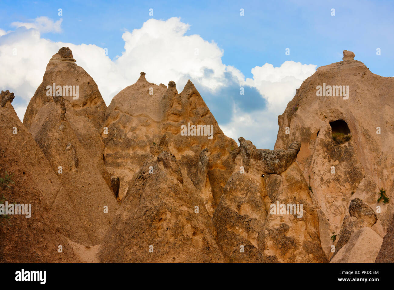 Rock pillars in Cappadocia, UNESCO World Heritage Site, Turkey Stock ...