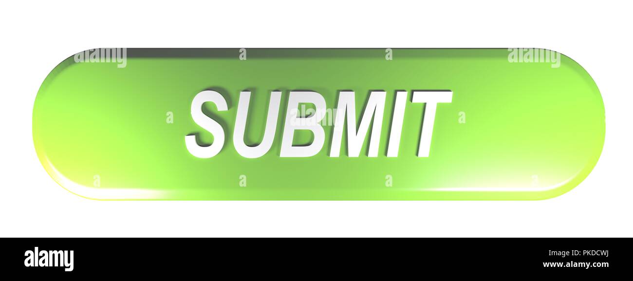 Green rounded rectangle pushbutton SUBMIT - 3D rendering Stock Photo ...