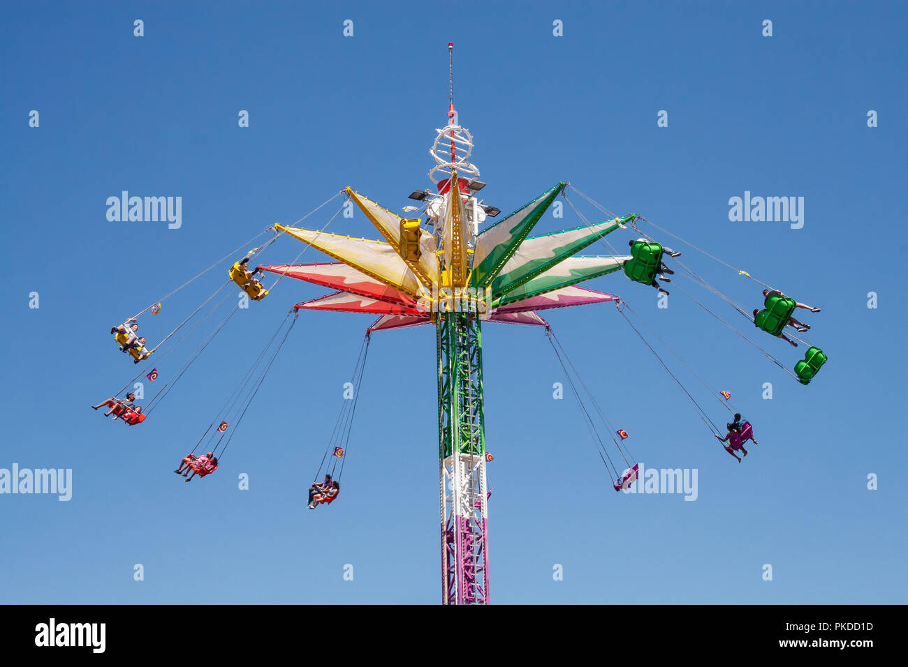 Flying chairs ride Stock Photo - Alamy