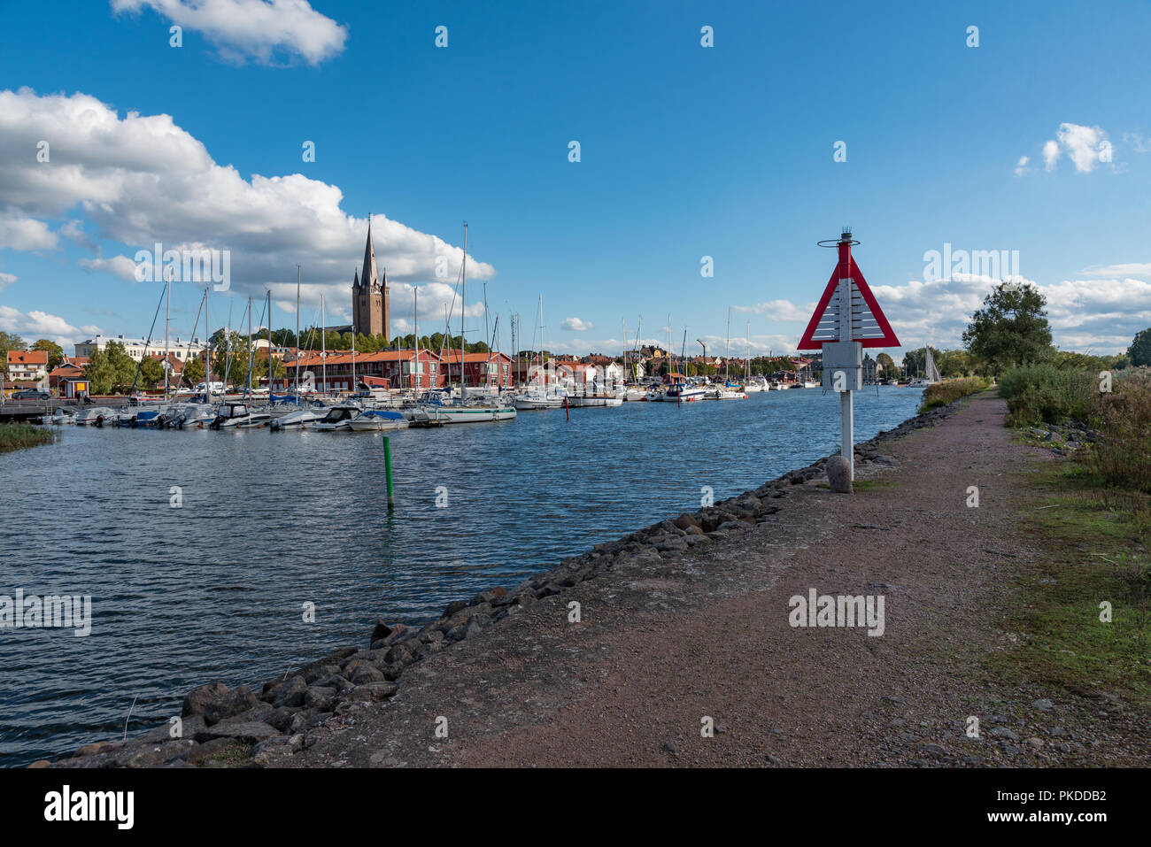 Mariestad the port church and town september 8 2018 Stock Photo - Alamy
