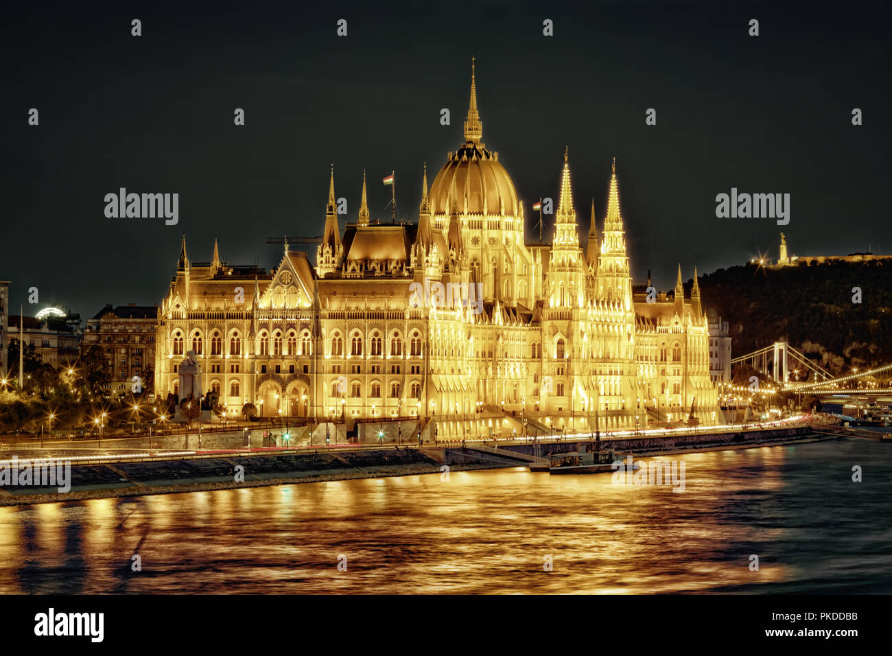 Budapest city night view Stock Photo - Alamy