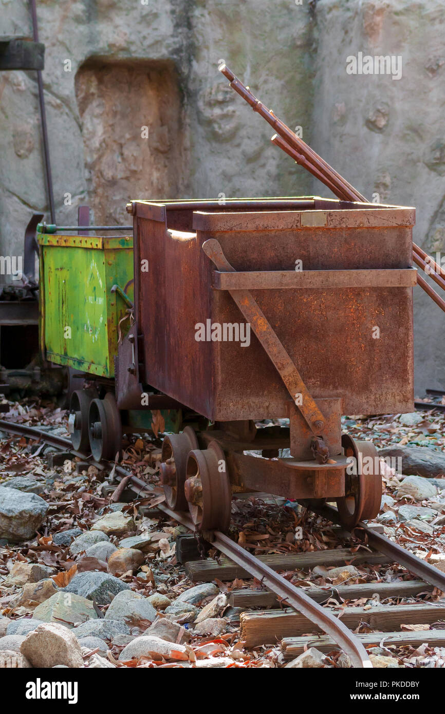 Old Rusty Mining Cart Stock Photo - Alamy