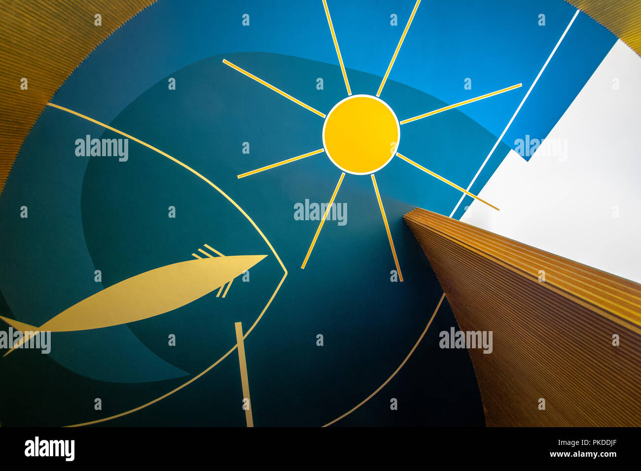 Ceiling of Alvorada Palace Chapel - Brasilia, Distrito Federal, Brazil ...