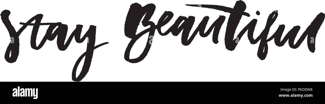 slogan Stay Beautiful phrase graphic vector Print Fashion lettering ...