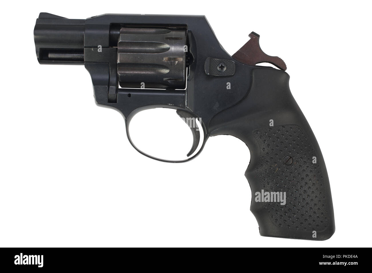 Revolver gun isolated on white background Stock Photo - Alamy