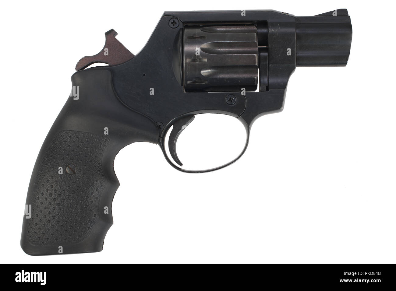 Revolver gun isolated on white background Stock Photo - Alamy