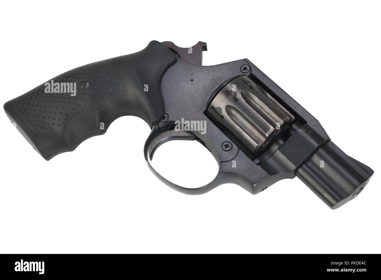 Revolver gun isolated on white background Stock Photo - Alamy