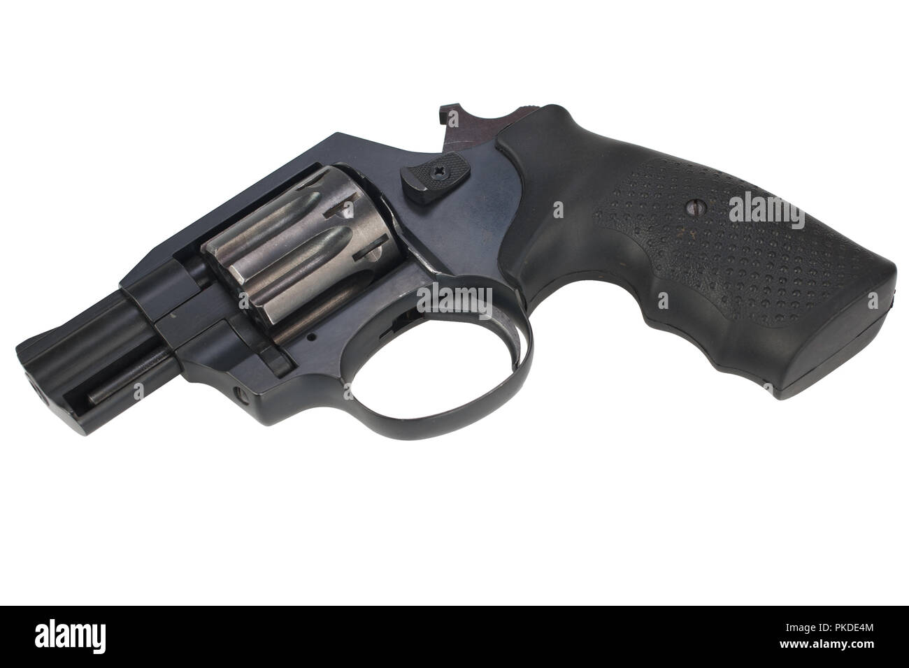 Revolver gun isolated on white background Stock Photo - Alamy