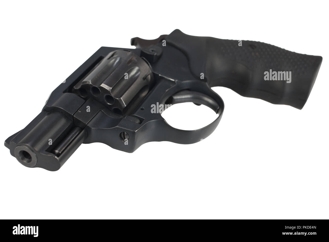 Revolver gun isolated on white background Stock Photo - Alamy