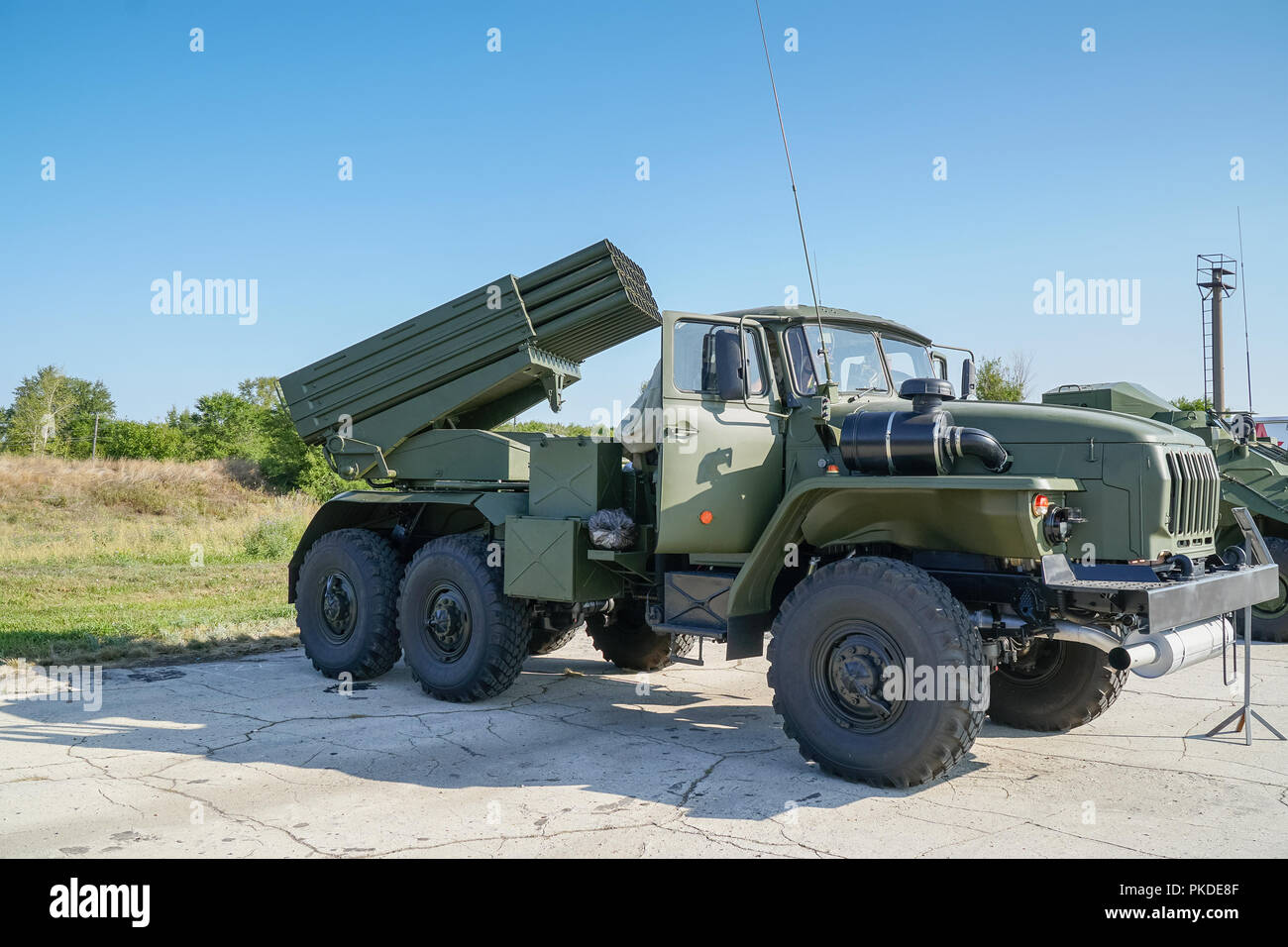 Multiple launch rocket system Stock Photo - Alamy