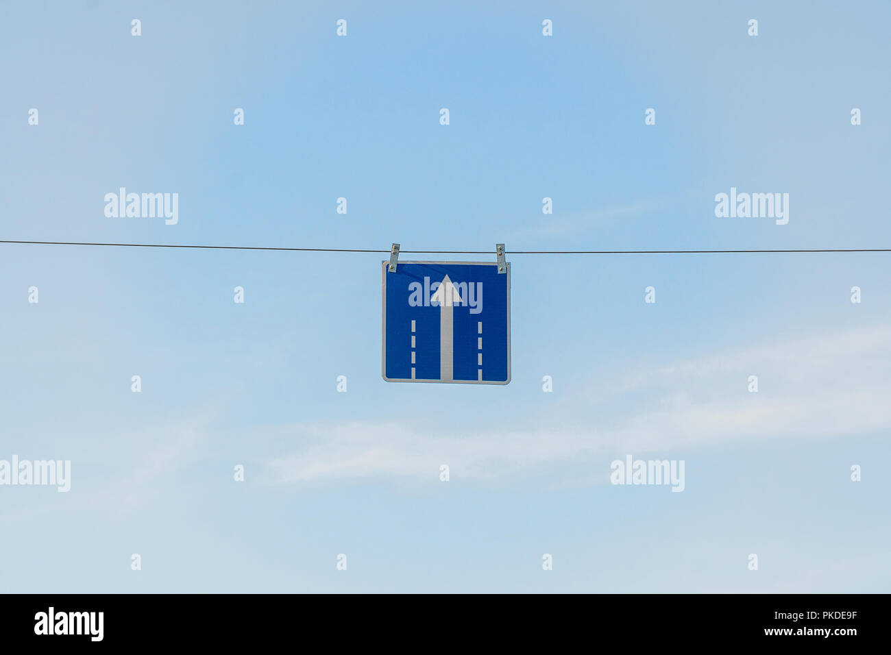 Road sign one-Way traffic Stock Photo - Alamy