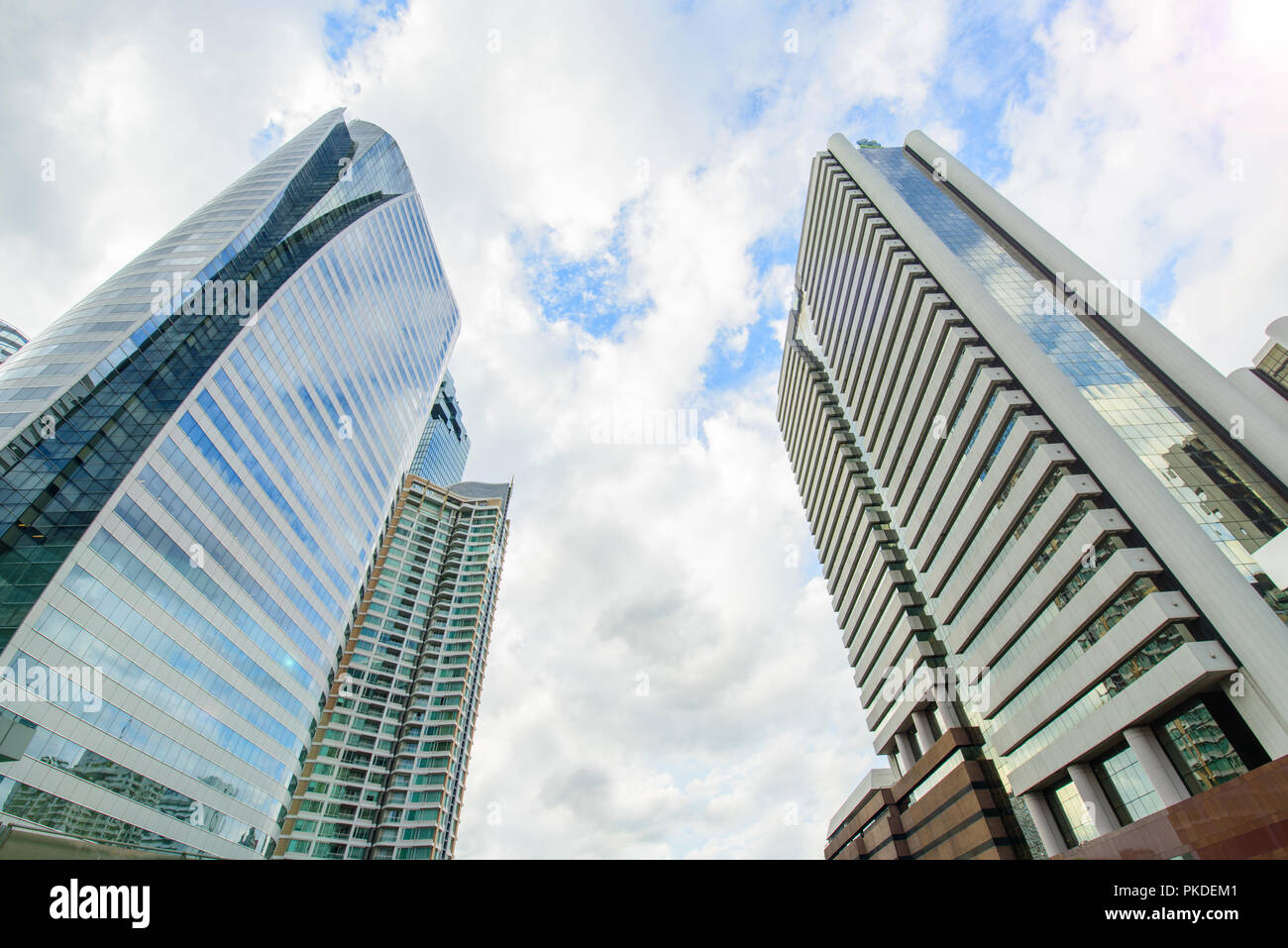 uprisen angle view of high building Stock Photo - Alamy