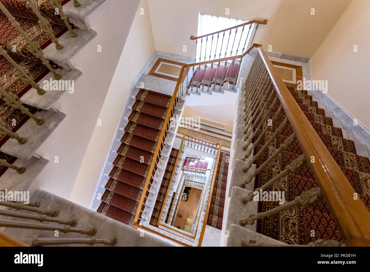 Saint Petersburg, Russia - August 9, 2017: Staircase with tracery ...