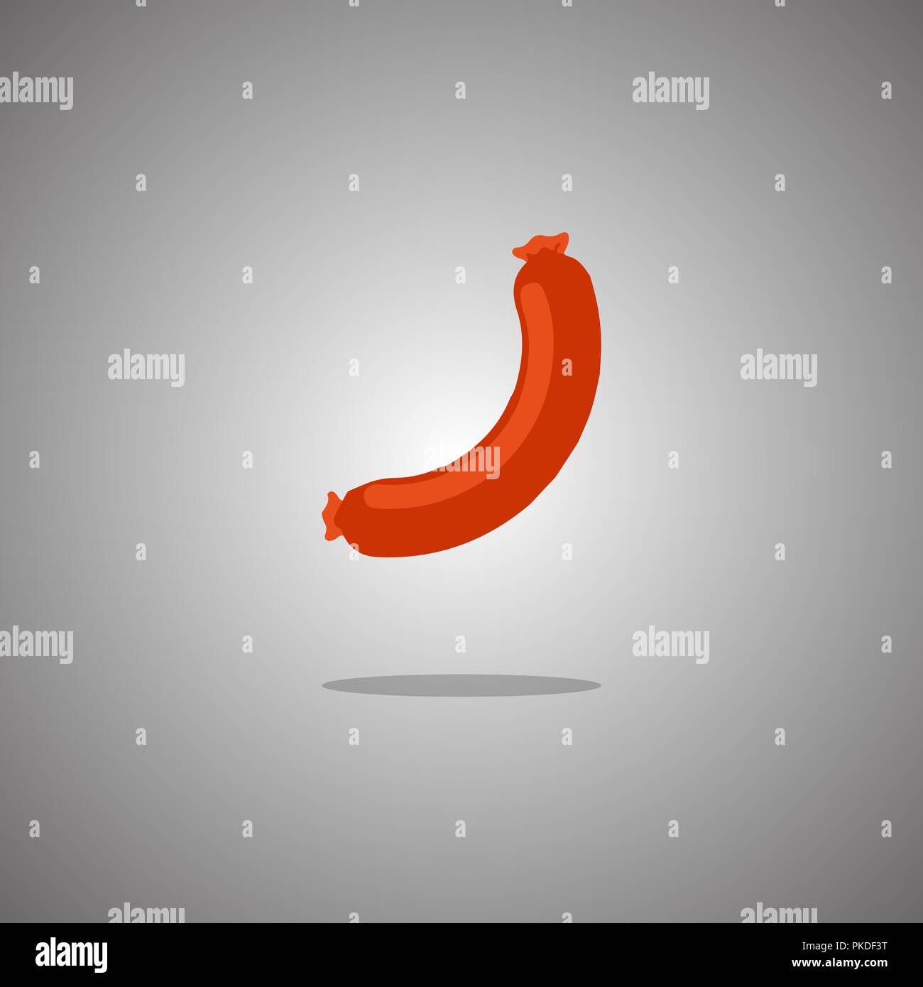 Sausage. Vector illustration. Gray background with gradient Stock ...