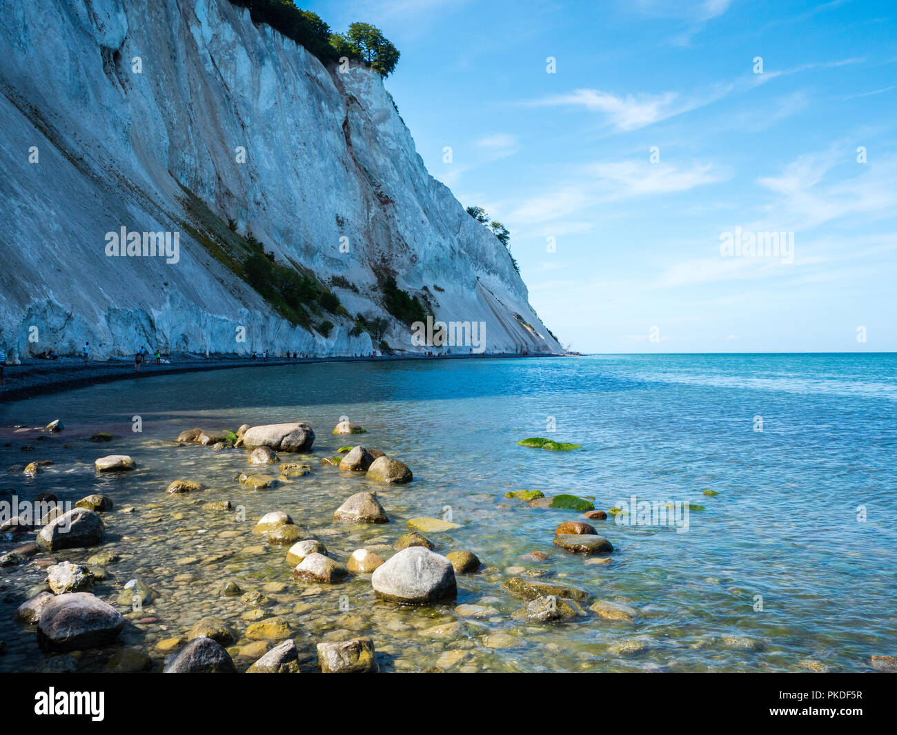 Møns Klint, Famous Chalk Cliffs, Island of Mons, Denmark, Europe Stock ...