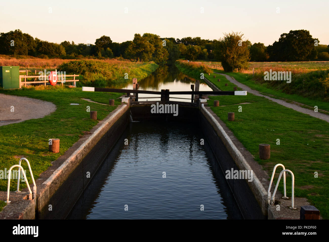 Shalford Lock on the River Wey Stock Photo - Alamy