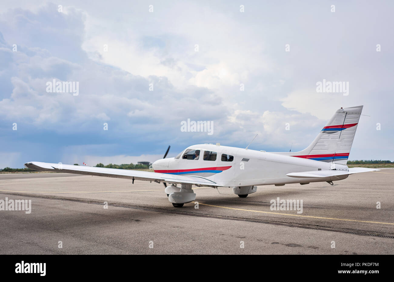 private jet on the runway Stock Photo - Alamy