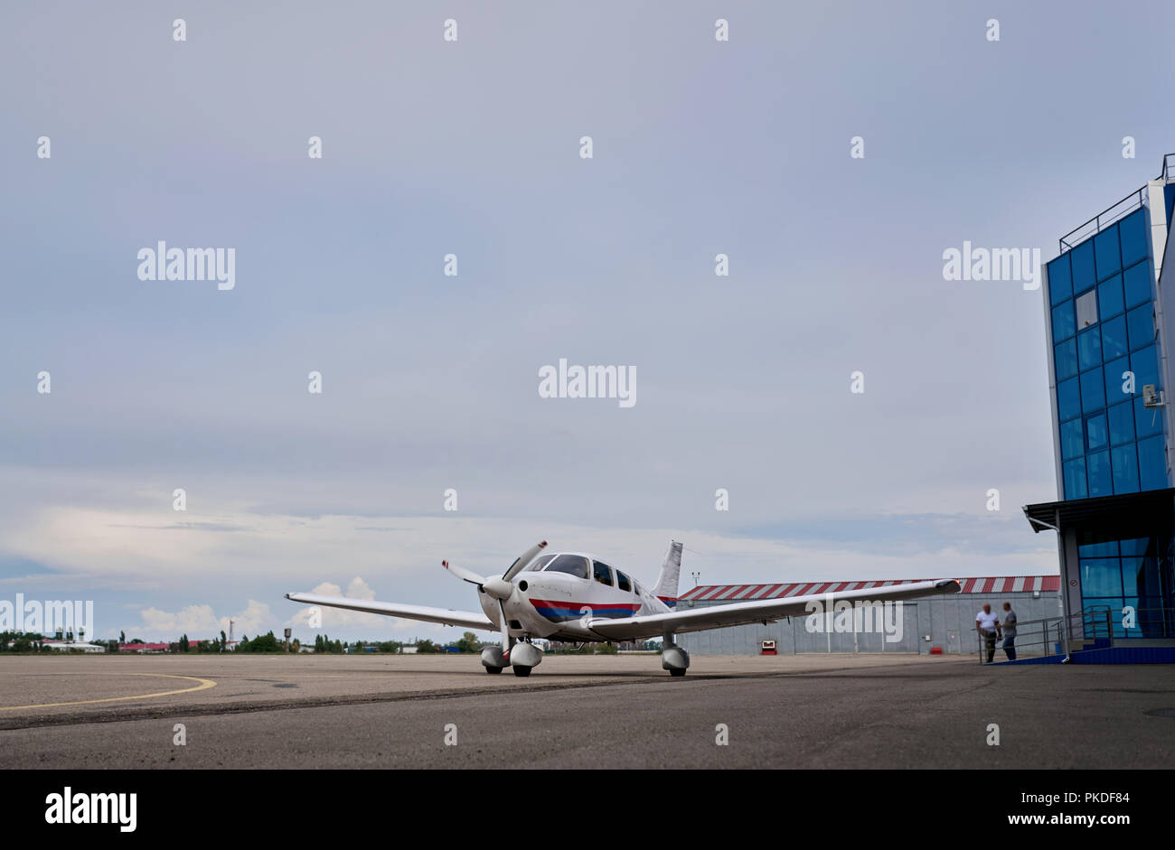 private jet on the runway Stock Photo - Alamy