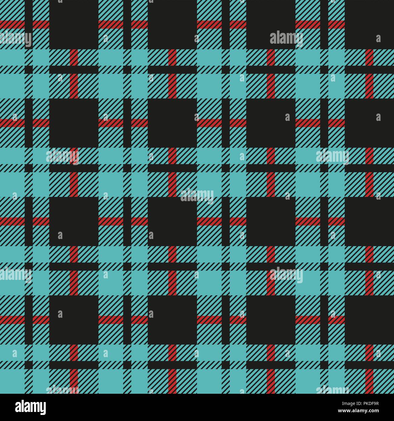 Light Blue and Black Buffalo Check Plaid Seamless Pattern - Classic ...