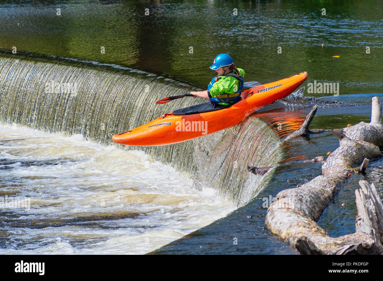 LLANGOLLEN WALES UNITED KINGDOM - SEPTEMBER 2ND 2018: White water ...