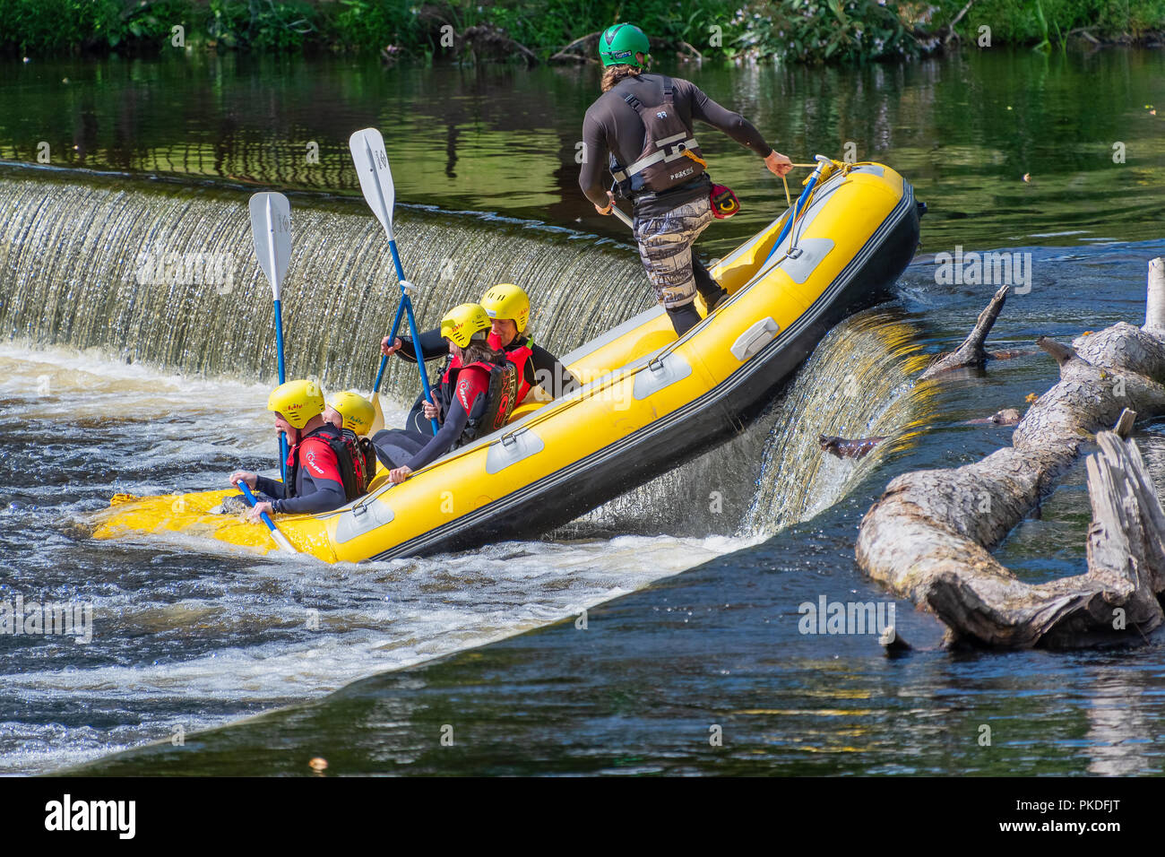 LLANGOLLEN WALES UNITED KINGDOM - SEPTEMBER 2ND 2018: White water ...