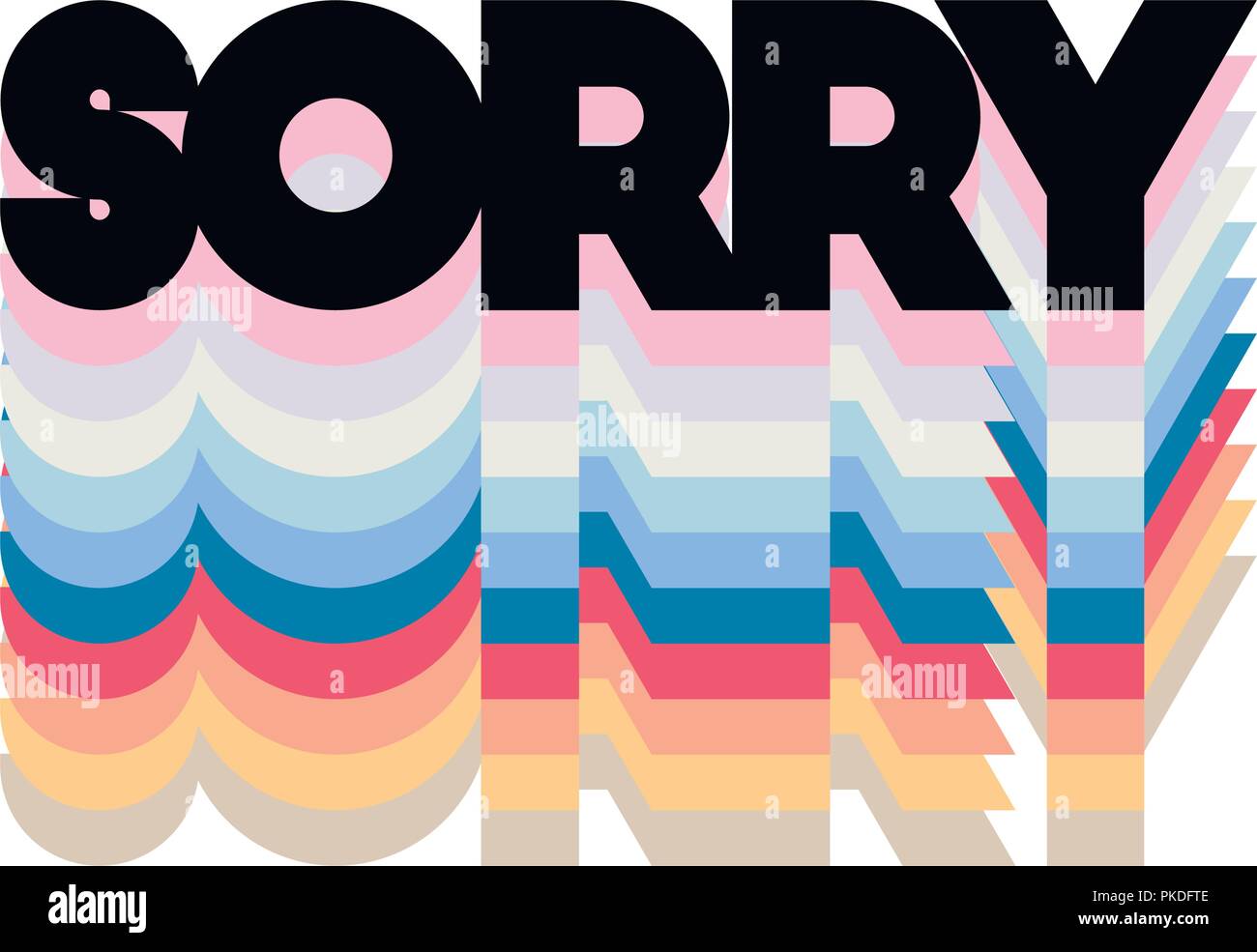 slogan SORRY phrase graphic vector Print Fashion lettering Stock Vector ...