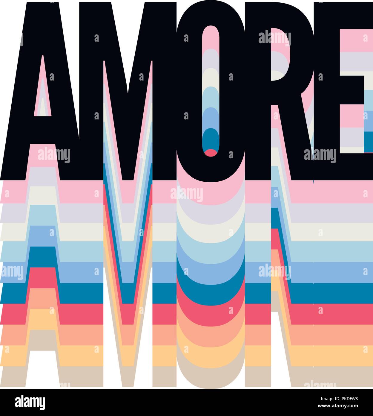 slogan AMORE phrase graphic vector Print Fashion lettering Stock Vector ...