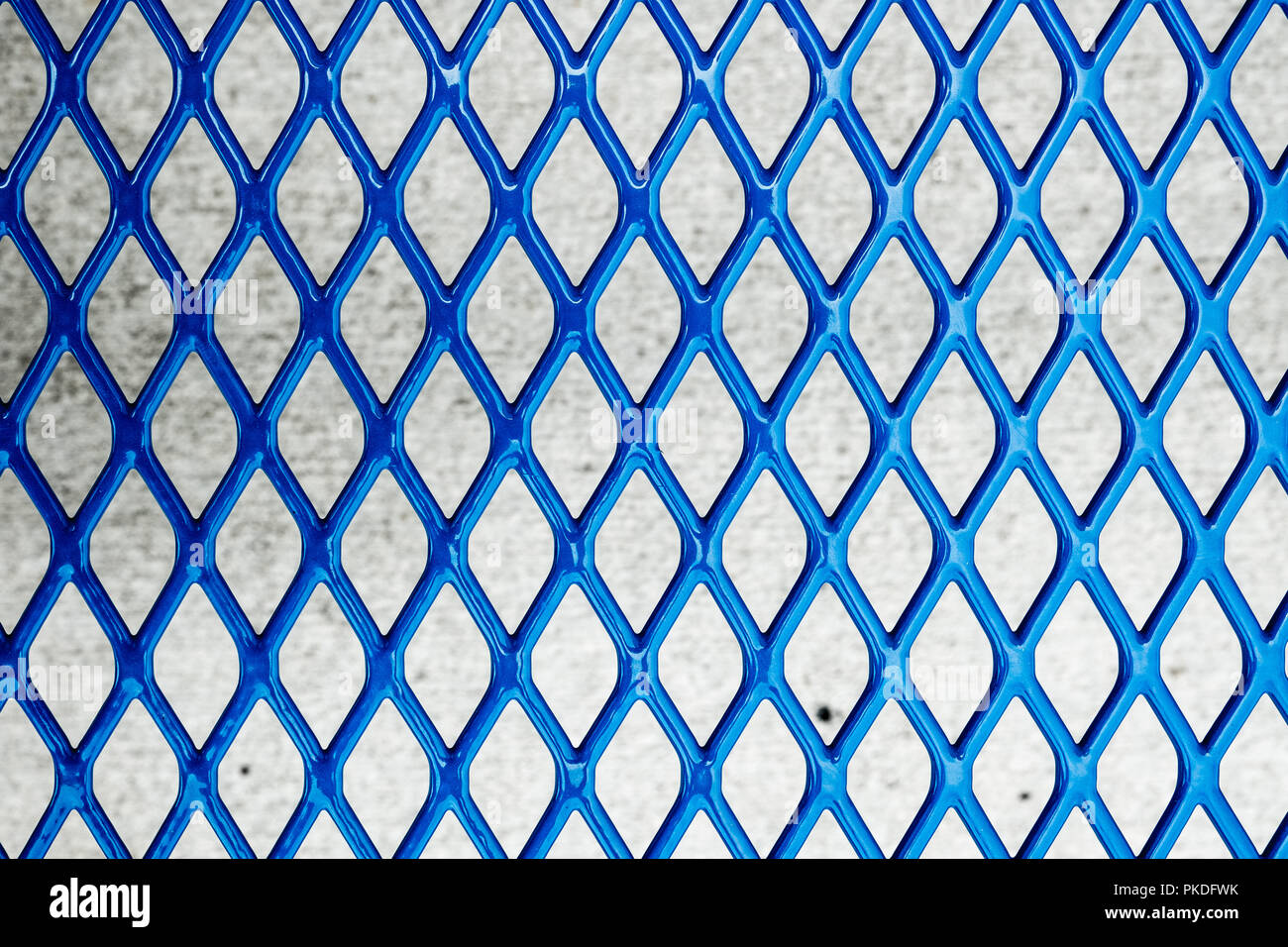 Closeup of welded chain link blue metal fence Stock Photo - Alamy