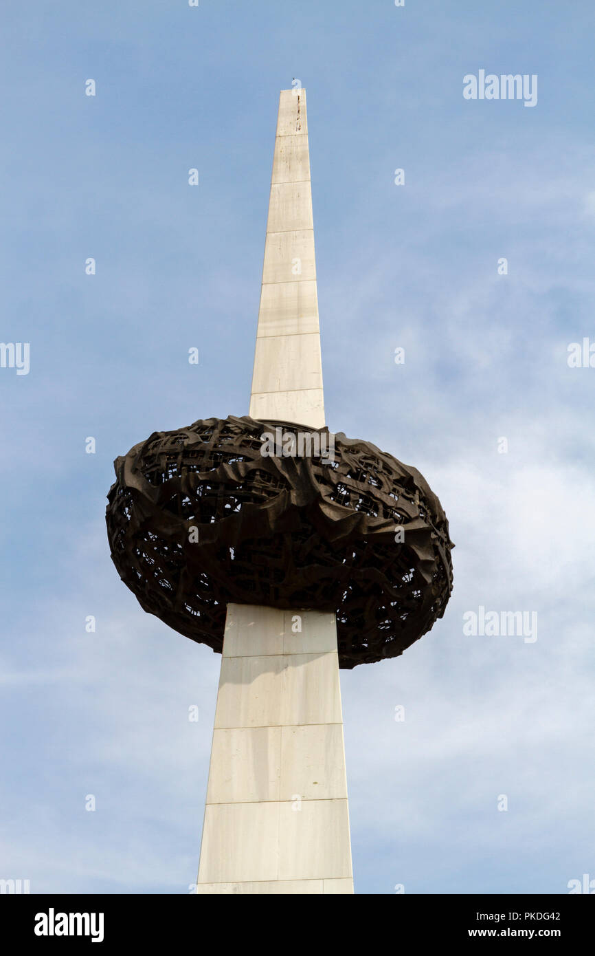 The Memorial of Rebirth, Revolution Square, with the former Central ...