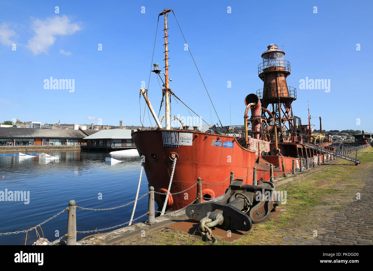 North Carr, the last remaining Scottish Lightship, moored on Victoria ...
