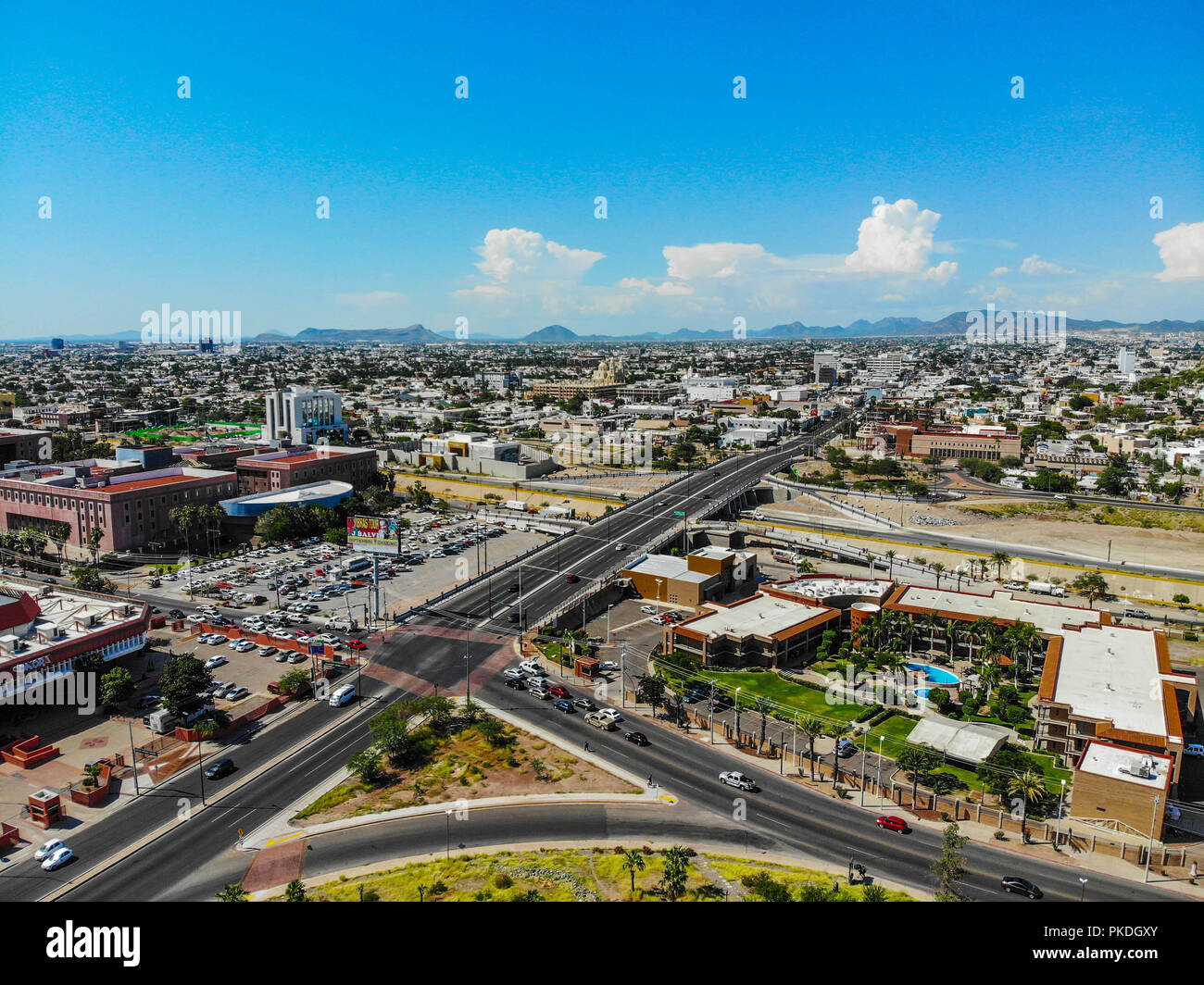 Paisaje urbano, paisaje de la ciudad de Hermosillo, Sonora, Mexico ...