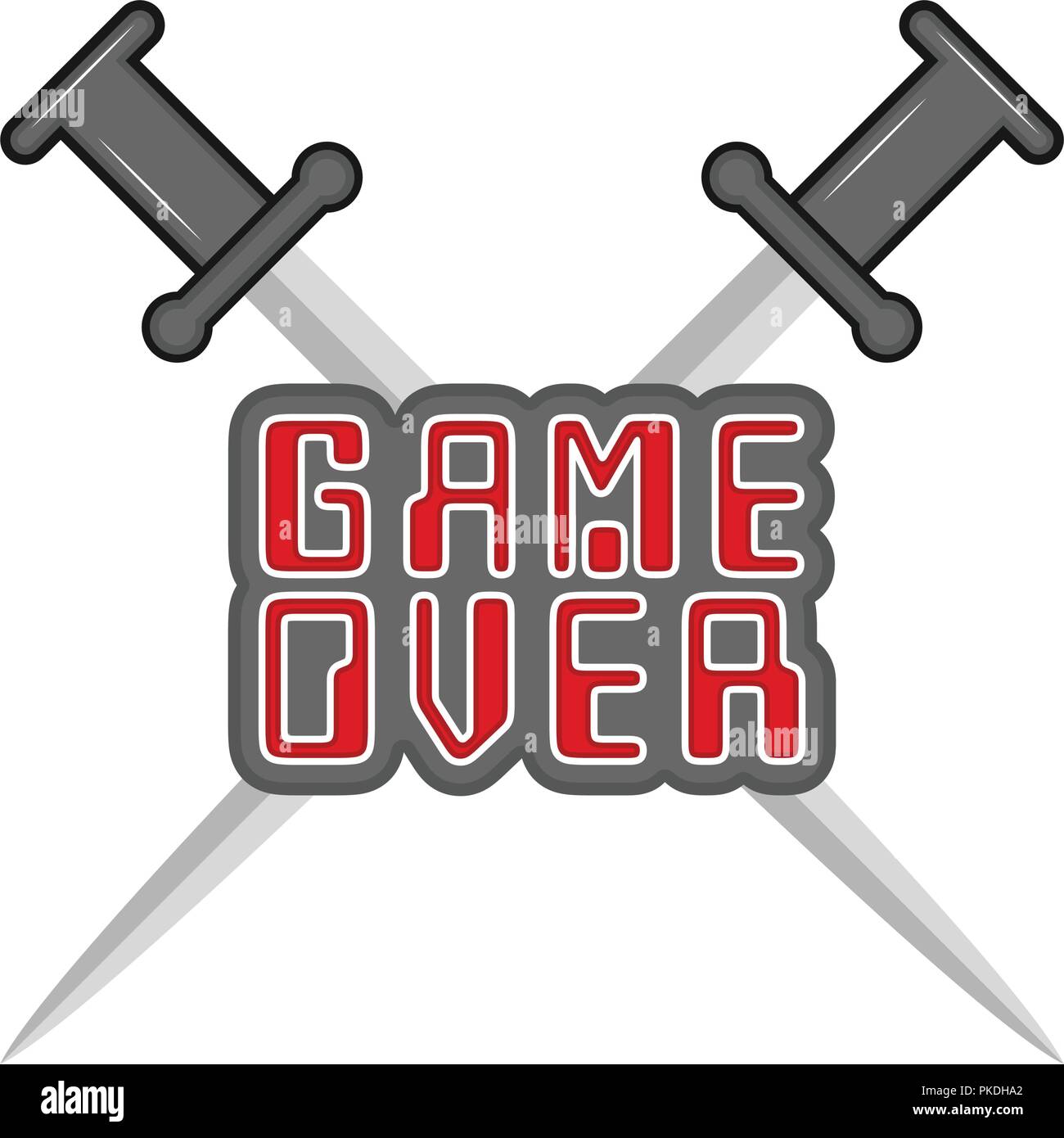 Game over concept image. Vector illustration design Stock Vector Image ...