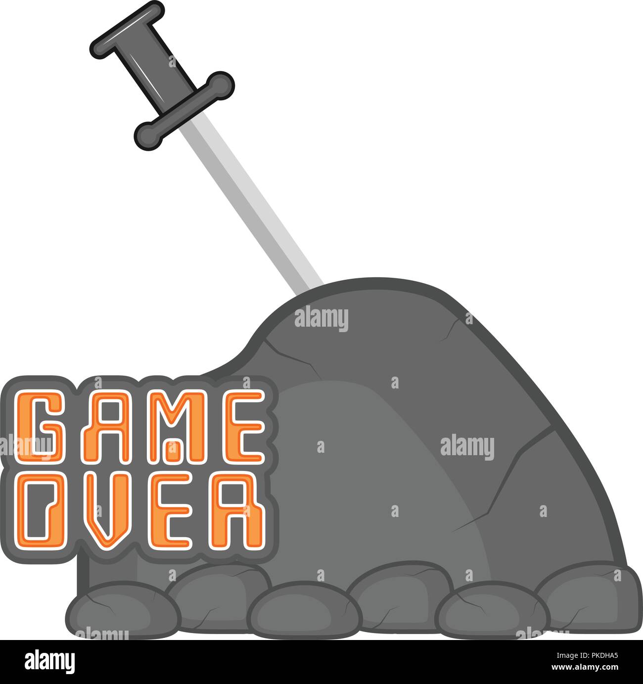 Game over concept image. Vector illustration design Stock Vector Image ...