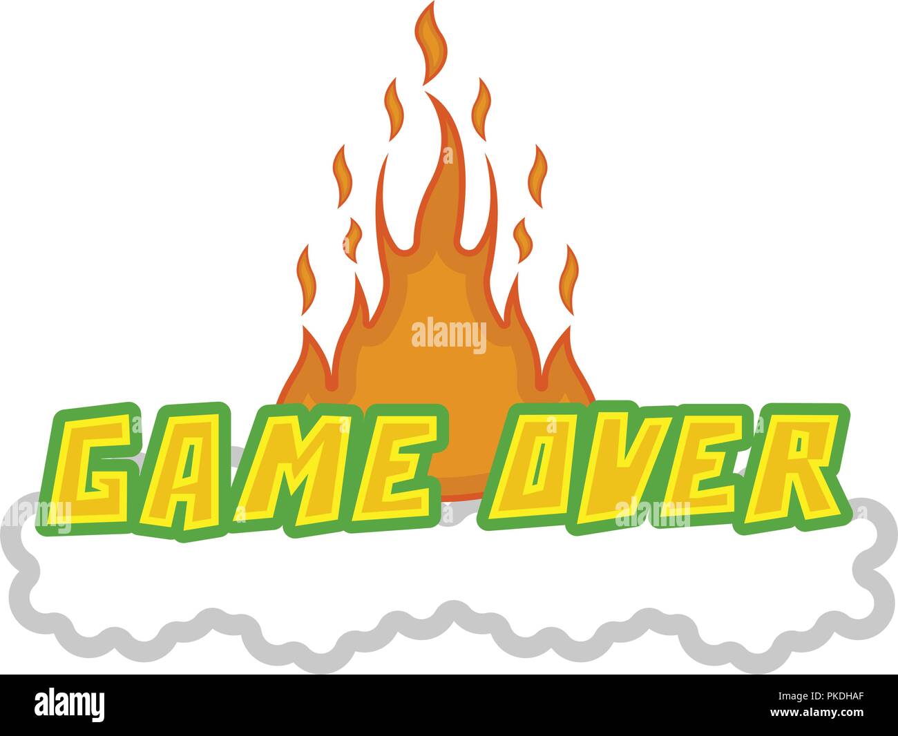 Game over concept image. Vector illustration design Stock Vector Image ...