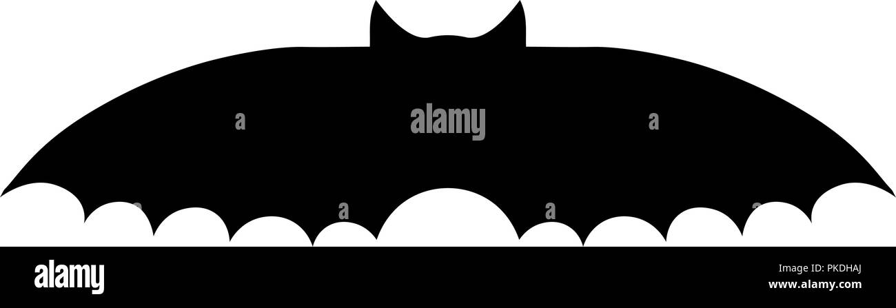 vector silhouettes of bats. Halloween black bat icon. Halloween symbol ...