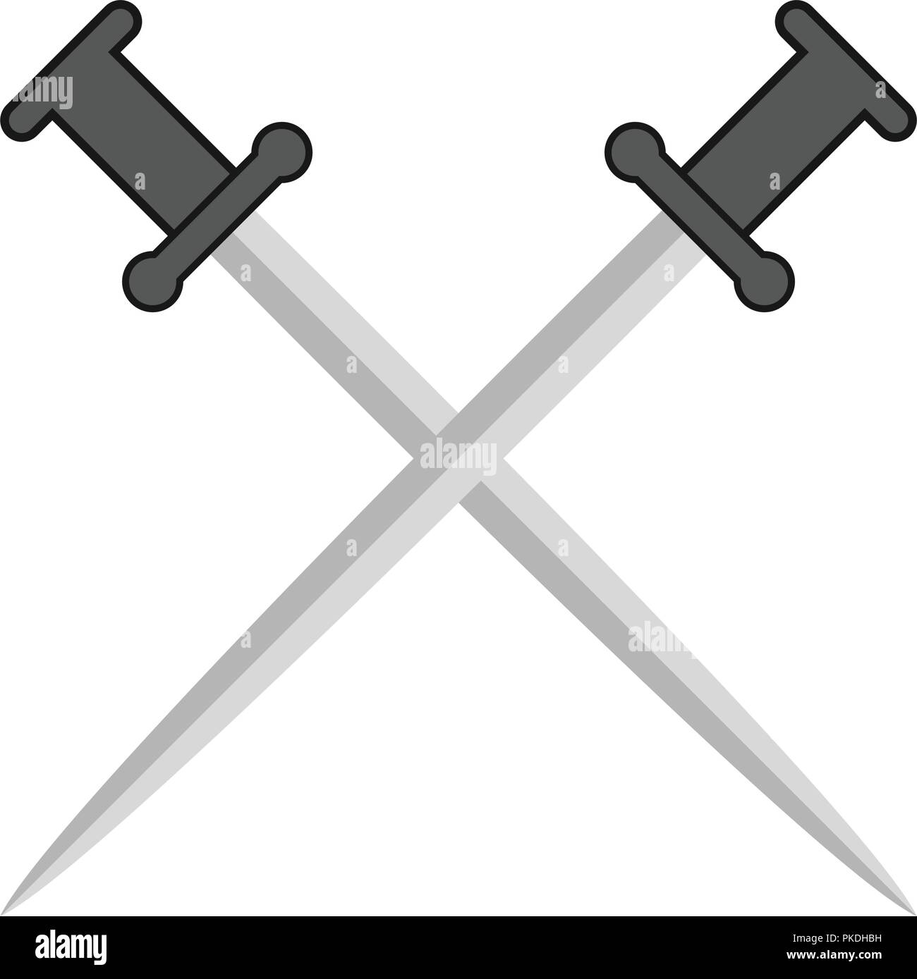 Comic pair of swords. Vector illustration design Stock Vector Image ...