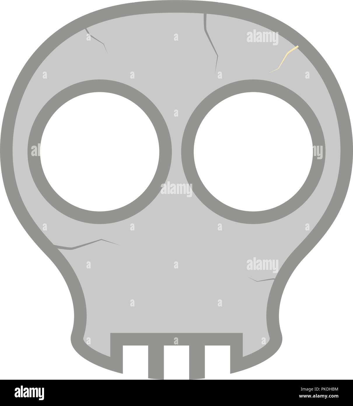 Comic skull head icon. Vector illustration design Stock Vector Image ...