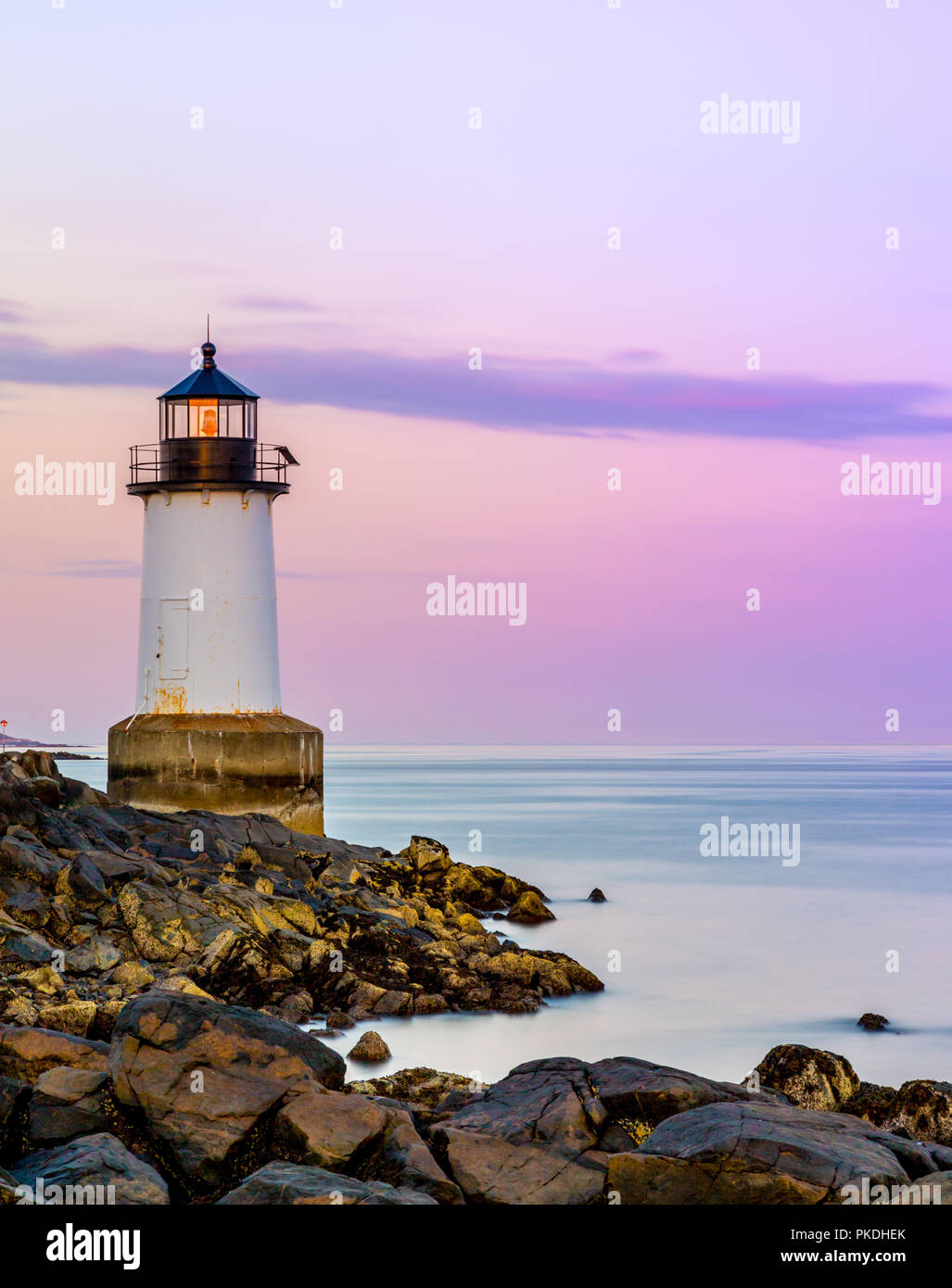 This summer photo of Fort Pickering Lighthouse is loactated in Salem ...