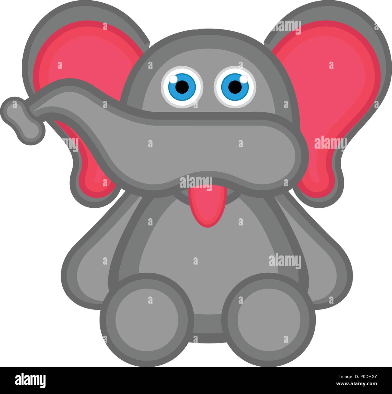 Little elephant cute animal icon hi-res stock photography and images ...
