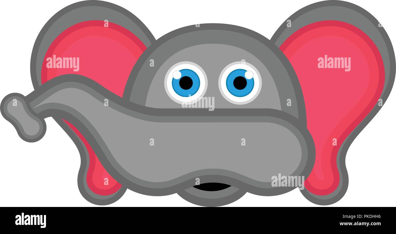Isolated cute elephant avatar. Vector illustration design Stock Vector ...