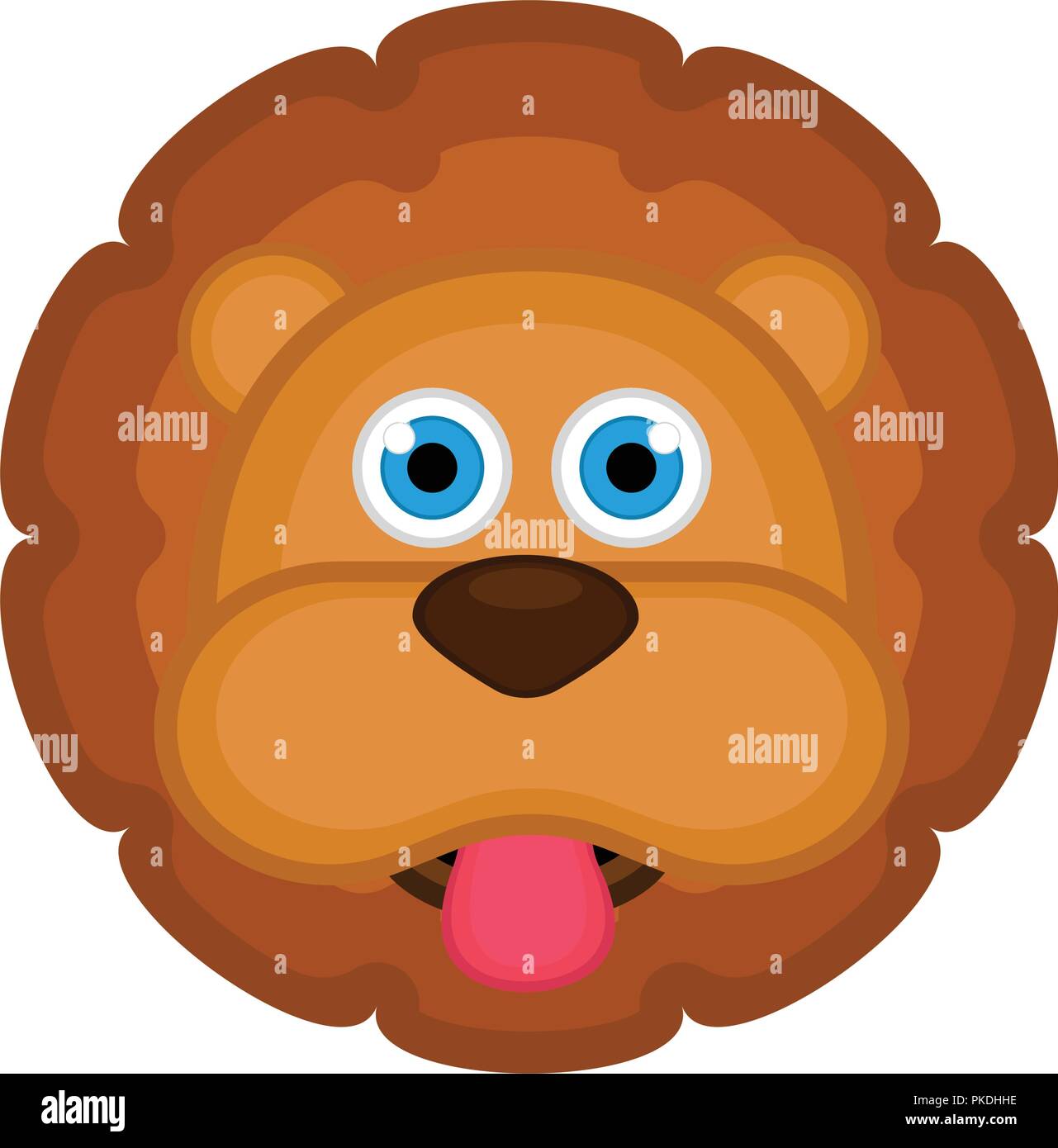 Isolated cute lion avatar. Vector illustration design Stock Vector ...