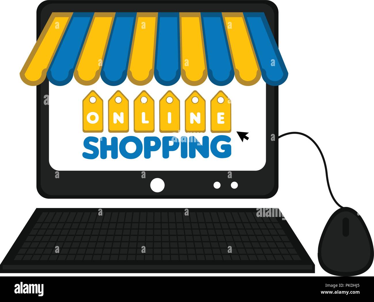 Digital shop front Stock Vector Images - Alamy