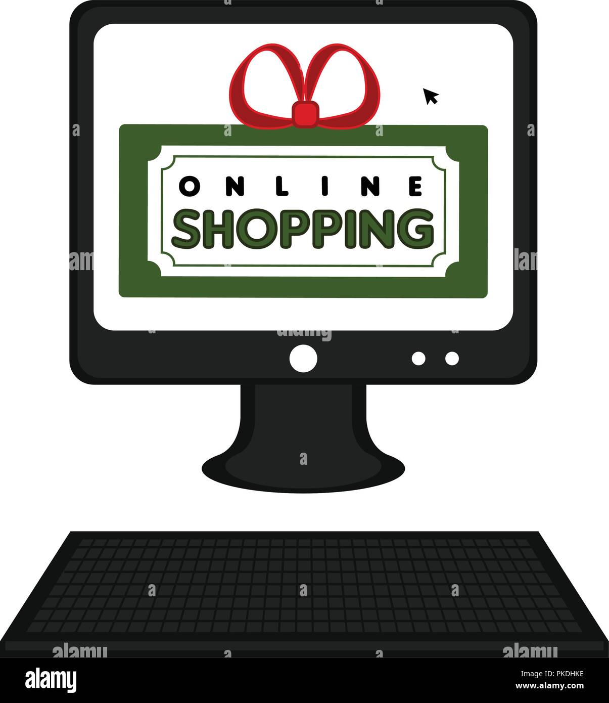 Computer displaying a bill. Online shopping. Vector illustration design ...