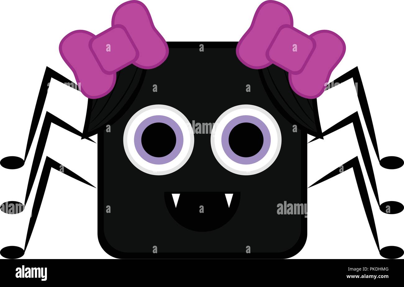 Cute halloween spider cartoon character. Vector illustration design ...
