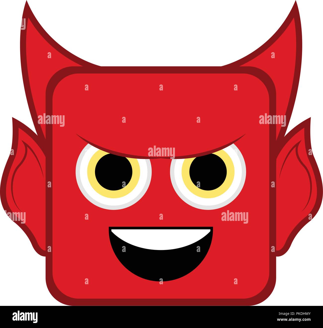 Cute halloween demon cartoon character. Vector illustration design ...