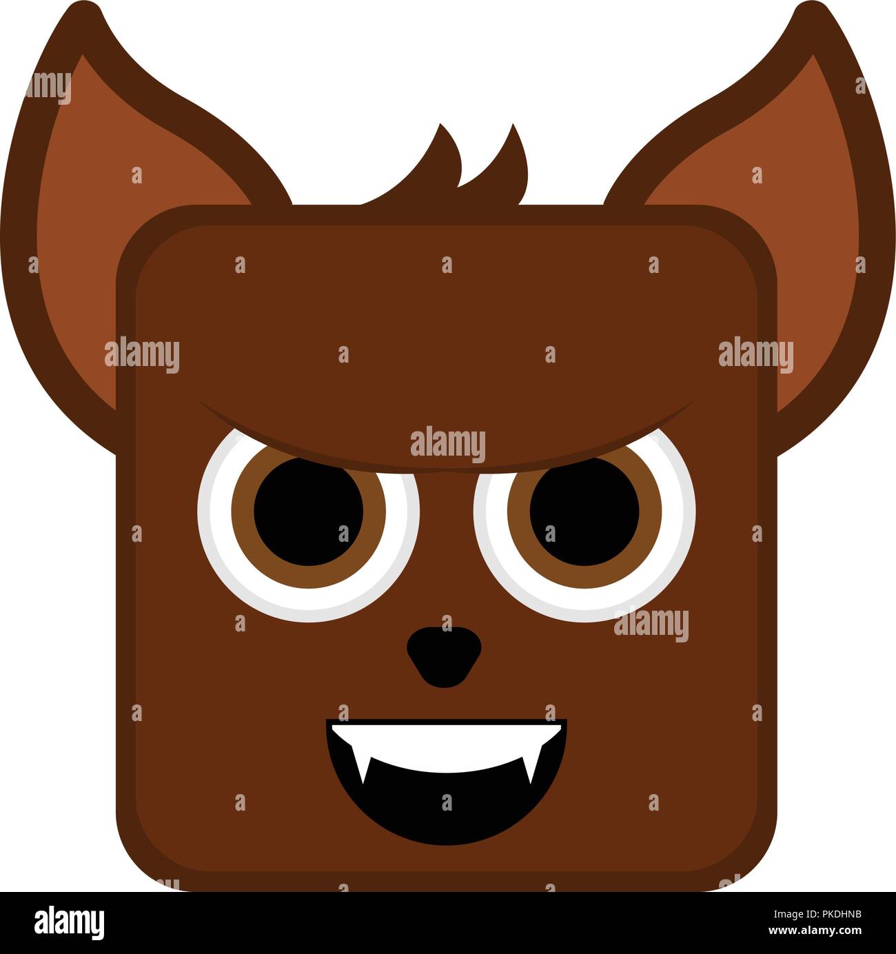 Cute halloween werewolf cartoon character. Vector illustration design ...