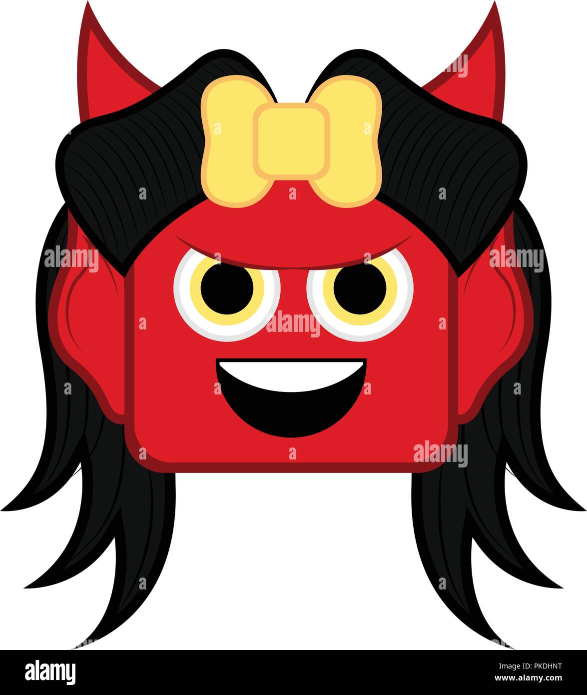 Cute halloween demon cartoon character. Vector illustration design ...