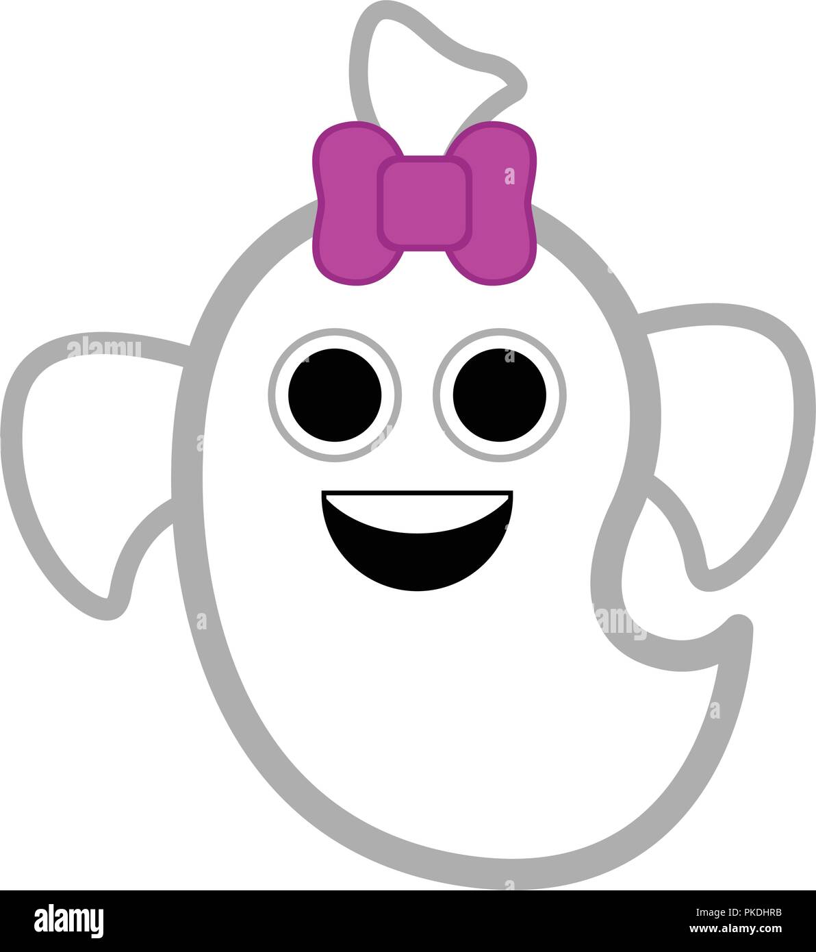 Cute halloween ghost cartoon character. Vector illustration design ...